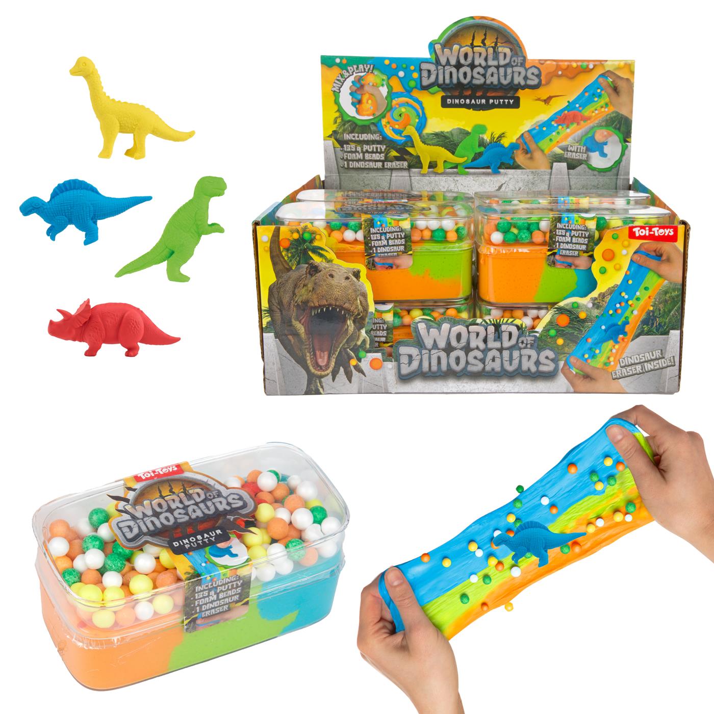 Toi-Toys Dino puffer slijm - Slime - Dagros-Brunsting Groothandel
